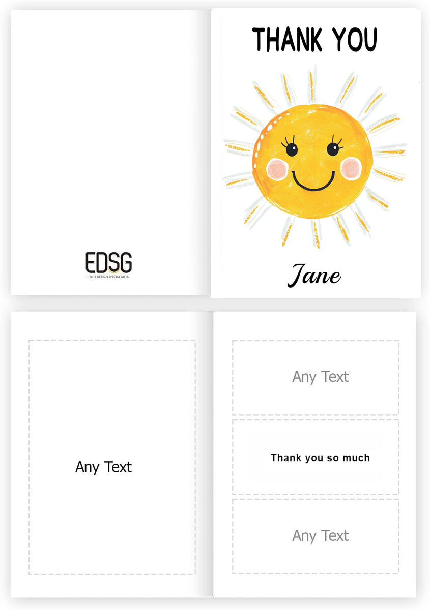 A Smiling Sun Thank You Card – EDSG